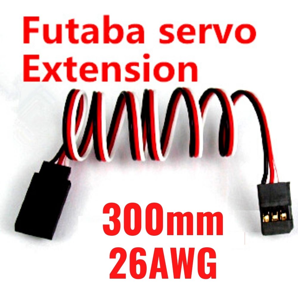 300mm Male To Female Futaba Servo Extension 26AWG FC007 – RC HOPEZ